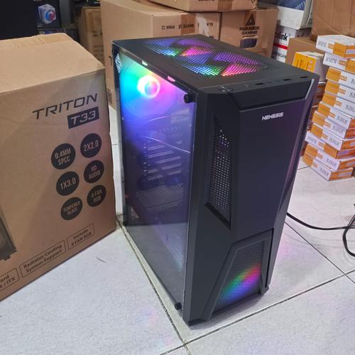 Jual Casing PC Gaming NYK Nemesis Triton T33 Free 4 Fan RGB / PC Case ...