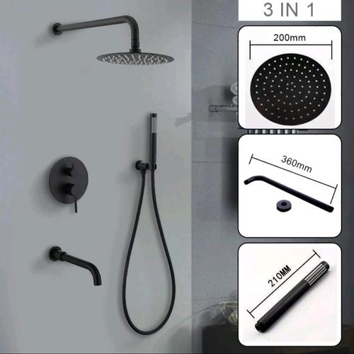 Jual SHOWER MANDI SETT PANAS DINGIN HITAM MODEL TANAM SHOWER MIXER ...