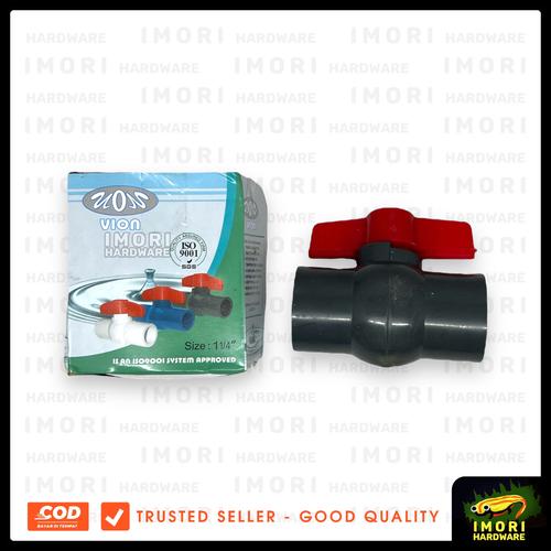 Jual VION Ball Valve PVC 1 1/4 1 1/2 2" Inch Stop Kran Pipa Plastik - 1 ...