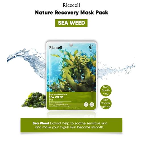 Jual RICOCELL Mask Sheet Aloe ; Snail ; Collagen ; Green Tea ; Vitamin ...
