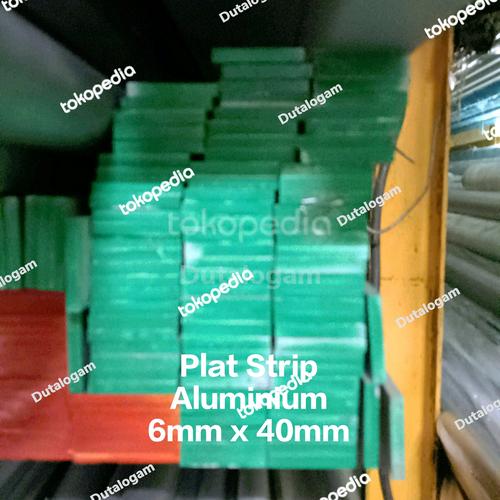 Jual plat strip aluminium 6mm x 40mm x 500mm / plat strip alumunium ...