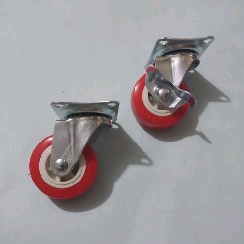 Jual Roda troly etalase Roda merah hidup dan rem. 2 inci.harga 1 pc ...