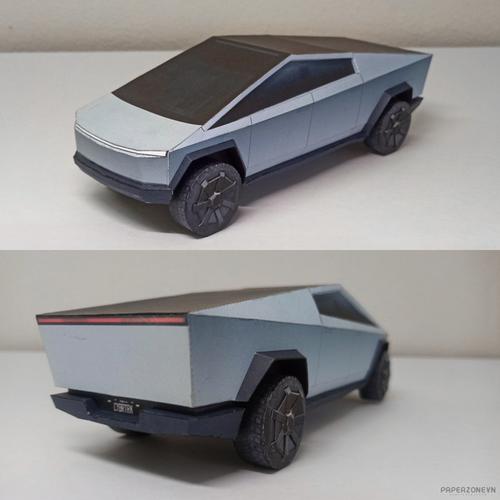 Jual DIY Papercraft Lembar Kertas Pola kendaraan Mobil cybertruck Tesla ...