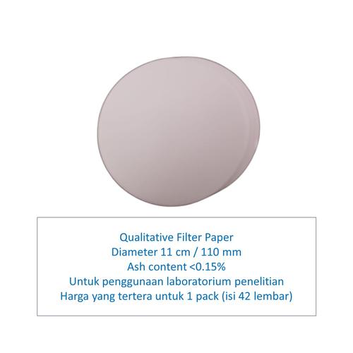 Jual Qualitative Filter Paper 110 mm / Kertas Saring Kualitatif 11 cm ...