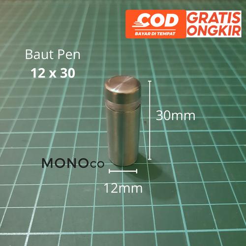 Jual PEN IKLAN STAINLESS / BAUT KACA AKRILIK / SIGN BOARD DIAMETER ...