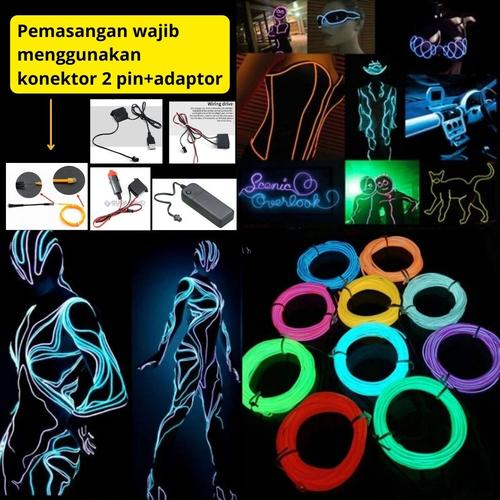 Jual Lampu EL Wire Flexible CCFL Neon LED Strip Electroluminescent ...