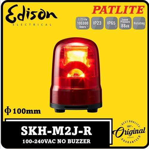 Jual PATLITE SKH-M2J-R 100mm 100-240VAC RED LED Rotary Lamp No Buzzer ...