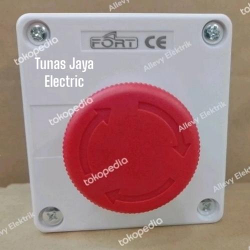 Jual Box Station Push Button BX1-22 1 Hole + Emergency Stop FORT ...