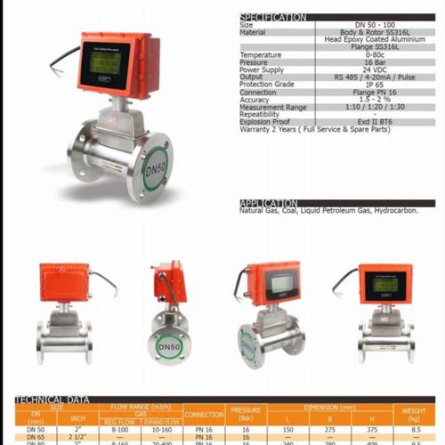 Jual FLOW METER SHM TURBINE DIGITAL GAS DN65 (2.5 INCH) Natural Gas ...