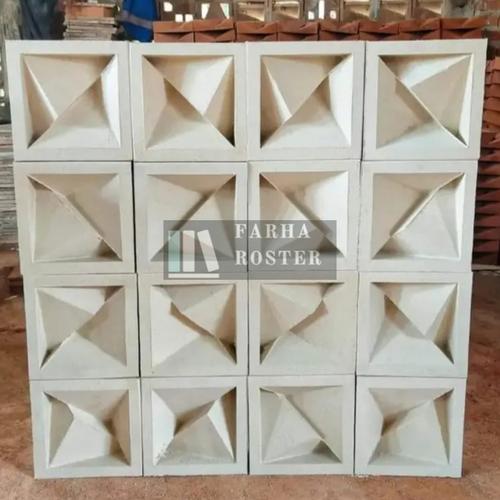 Jual roster beton minimalis, loster beton motif dadu putih - Kota ...
