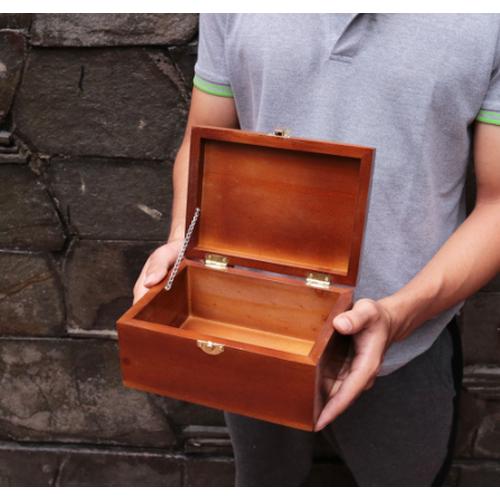 Jual Box Wood Kayu | 20 x 15 x 7 cm | Dark Brown | Kotak Kayu - polos ...
