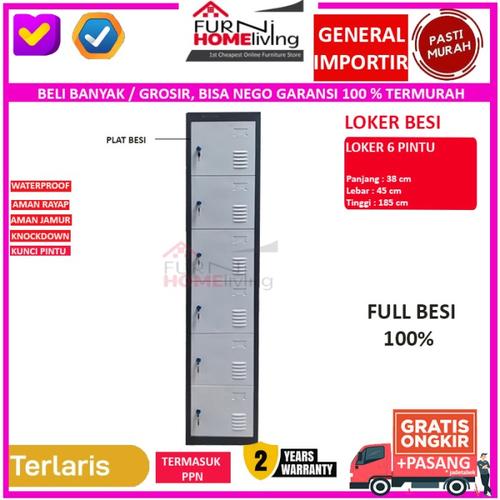 Jual Loker Besi 6 Pintu Lemari Locker Loker FULL BESI LK006 - Kota ...