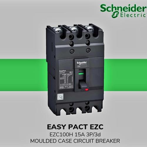Jual SCHNEIDER MCCB EASYPACT EZC100H 3P 15A 30kA NEW REF - EZC100H3015 ...