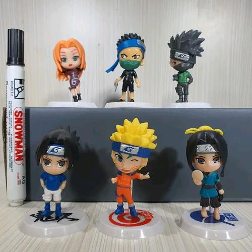 Jual mainan static figure naruto sasuke sakura kakashi zabuza haku ...