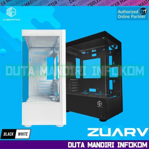 Jual CUBE GAMING ZUARV - Modern Aesthetic Panoramic Tempered Glass Mid ...