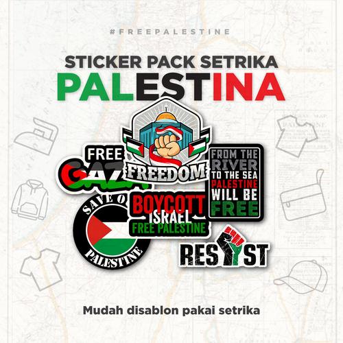 Jual Sticker Pack Setrika Palestina, Sticker Sablon, Sticker kaos ...