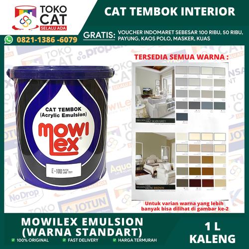 Jual Cat Tembok Interior Mowilex Emulsion Warna Standart 1 Liter Kaleng ...