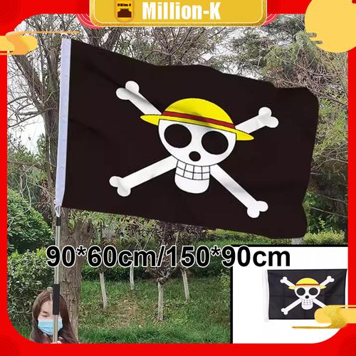 Jual 150*90cm Bendera One Piece Bendera Bajak Laut One Piece Luffy ...