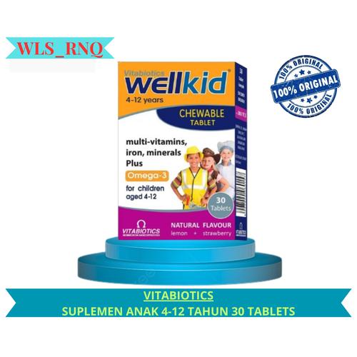 Jual Vitabiotics Wellkid Untuk Anak 1 Box @30 Tablet Multivitamin Zat ...
