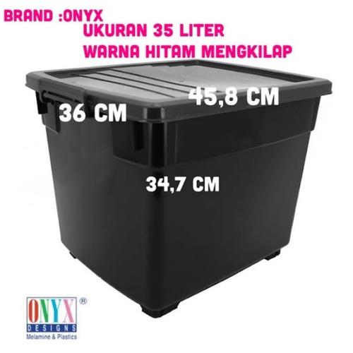Jual Onyx Box Container Hitam 35L, 45L dan 65 L - 35 L, Tanpa Bubble ...