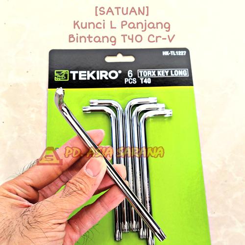 Jual Kunci L Bintang T40 Panjang TEKIRO Konci Star Torx Key Long T 40 Cr-V - Kab. Tangerang ...