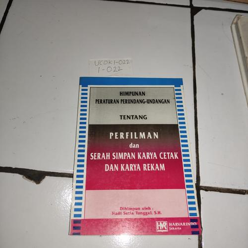 Jual BUKU HIMPUNAN PERATURAN PERUNDANG-UNDANGAN TENTANG PERFILMAN DAN ...