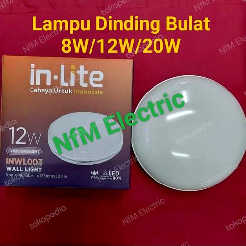 Jual INLITE Lampu Kapal Dinding Bulat Putih/ Lampu Ball Ice 8W/12W/20W ...