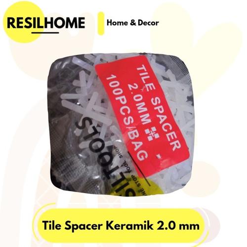 Jual Alat Pengatur Jarak Nat Ubin 2mm Keramik Tile Cross Lavel 100 pcs ...