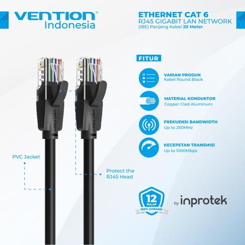 Jual Kabel LAN RJ45 Vention Cat.6 UTP Ethernet Gigabit [0.5m, 1m, 3m ...