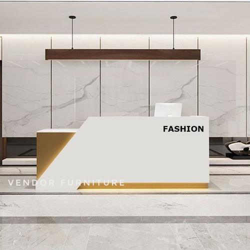 Jual Meja Resepsionis Meja Kasir Meja Pelayanan Minimalis HPL - Panjang ...