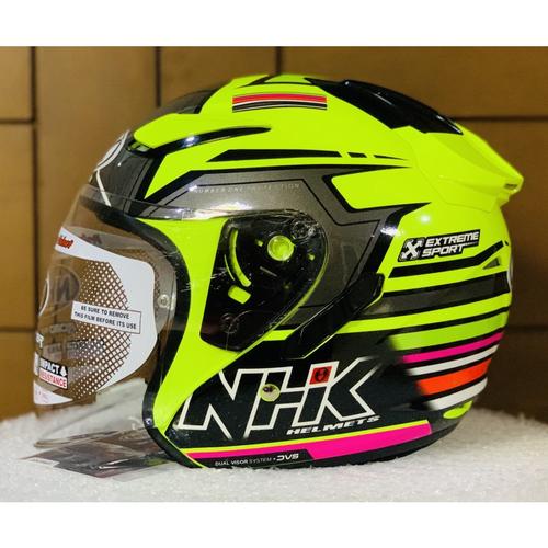 Jual HELM NHK R1 RAINBOW Yellow Fluo GLOSS helm half face nhk - M - Kab ...