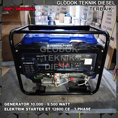 Jual Genset Generator Bensin 10000 9500 WATT ET12800CE ET 12800 CE 3 ...