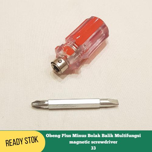 Jual Obeng Plus Minus Bolak Balik Multifungsi magnetic screwdriver 33 ...