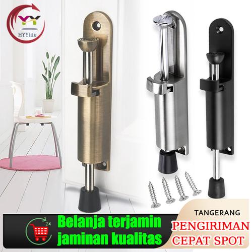 Jual Stainless Steel Door Stopper Model Injak Kecil - Hitam - Kab ...