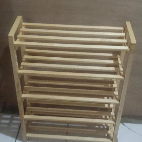 Jual RAK KAYU SENDAL DAN SEPATU MINIMALIS 5 SUSUN ORIGINAL BEST SELLER ...