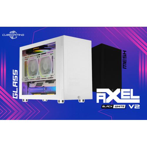 Promo Cube Gaming Axel V2 M-ATX Tempered Glass Mini PC - Mesh White ...