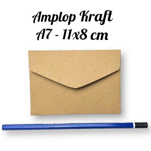 Jual Amplop A7 coklat kraft polos aesthetic mini envelope - Kota ...