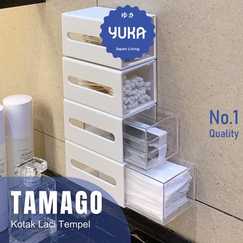 Promo YUKA Mini Drawer Storage Box Adhesive Small Organizer Tempel ...