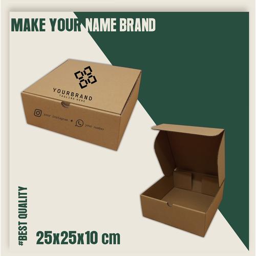 Jual Paket 100 pcs Custom Sablon Box Hampers 25x25x10cm + Sablon 1 ...