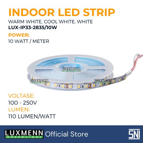 Jual Luxmenn LED Strip Indoor IP33, 10 Watt, Putih Kuning 3000K 4000K ...