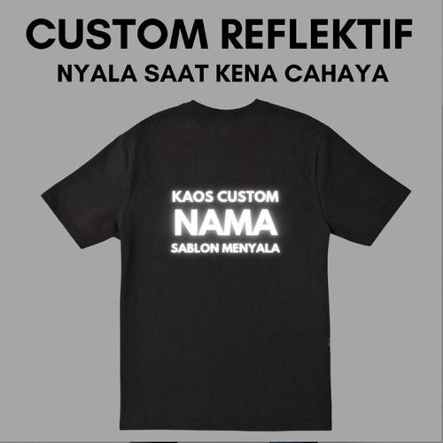 Jual Sablon Kaos Reflective Custom Baju Reflektif Rainbow Nyala Saat ...