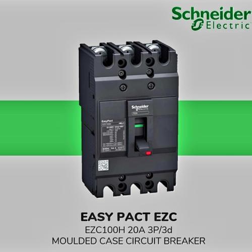 Jual SCHNEIDER MCCB EASYPACT EZC100H 3P 20A 30kA NEW REF - EZC100H3020 ...
