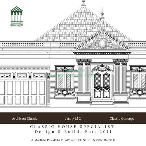 Jual Luxury Classic House Concept Design / Konsep Desain Rumah Klasik ...