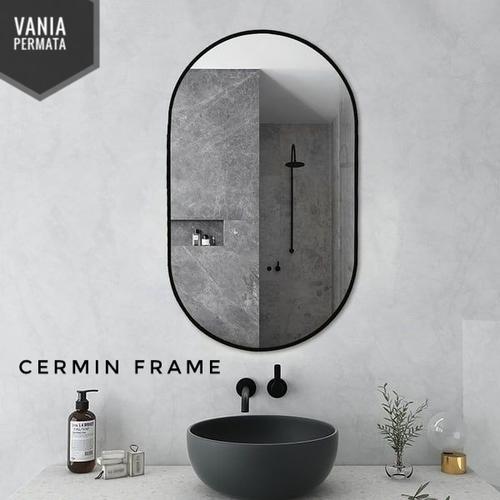 Jual Cermin Bingkai Frame Kaca Estetik Cermin Led Mirror Wastafel ...