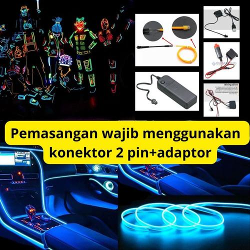 Jual Lampu EL Wire Flexible CCFL Neon LED Strip Harga Per Meter - Putih ...