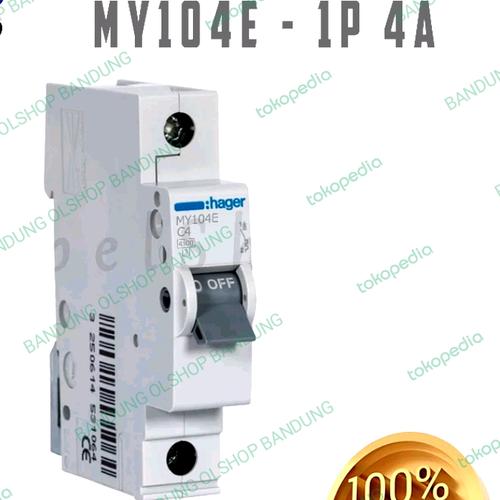 Jual HAGER MCB 4A 1P 220V SNI MCB HAGER 1P 4A 220V MCB 1P 4A 220V SNI HAGER - Kota Bandung ...