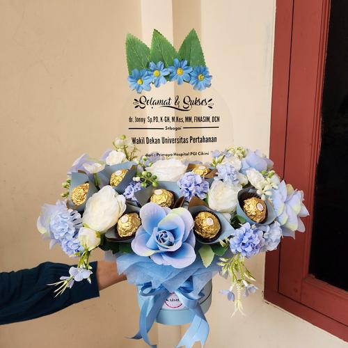 Jual Cokelat Fererro Akrilik Buket Acrilyc Bunga Artificial Bucket ...