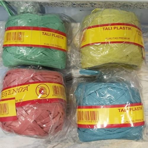Jual Tali rafia mini kecil / tali plastik gulungan kecil warna warni ...