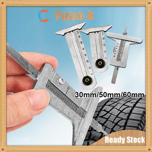 Jual Alat Ukur Ketebalan Ban 30 50 60 mm Tread Depth Gauge Stainless ...