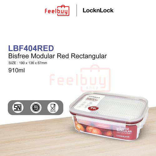 Promo LocknLock Bisfree Modular Red Rectangular 910ML - LBF404RED - Kota Tangerang Selatan ...